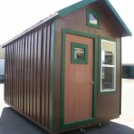 Portable Sheds | Non-warping patented wooden pivot door, sliding door ...
