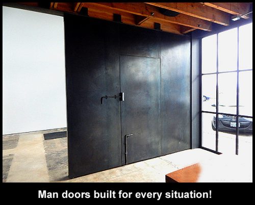 Man Door Access Doors | Non-warping patented wooden pivot door, sliding ...