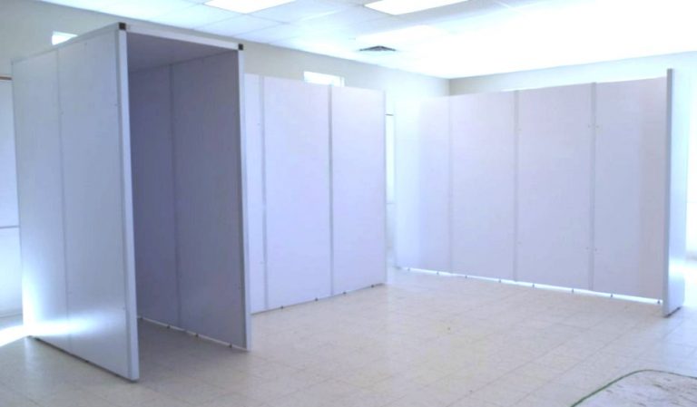 Booth Design | Non-warping patented wooden pivot door, sliding door ...