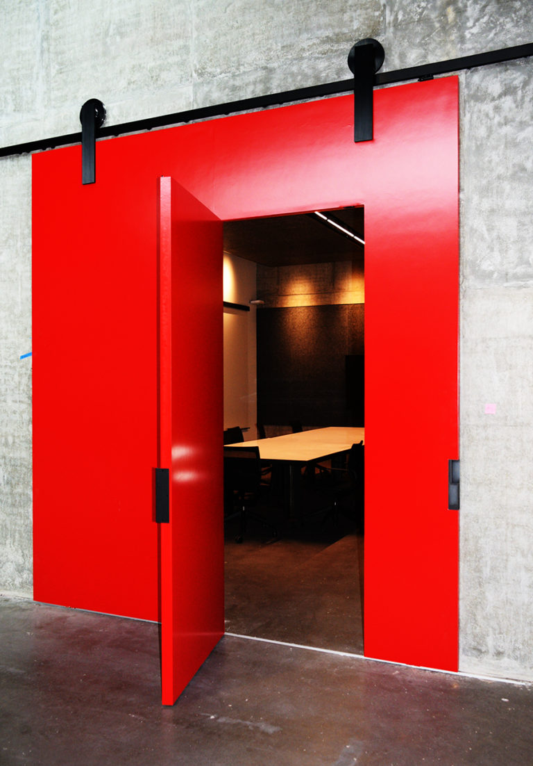 Man Door Access Doors | Non-warping patented wooden pivot door, sliding ...